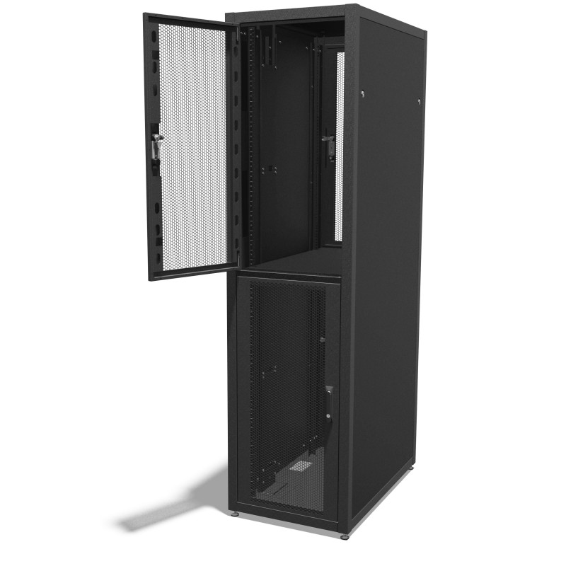 2 Compartment 47u Co-Location Server Cabinet for Data Centres - Each ...
