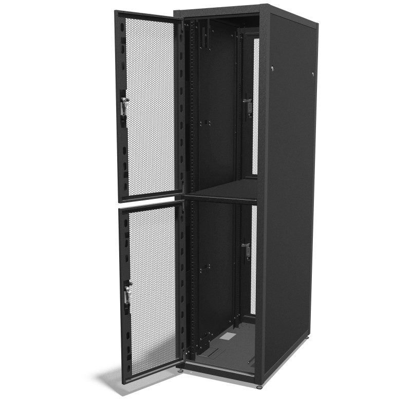 2 Compartment 47u Co-Location Server Cabinet for Data Centres - Each ...
