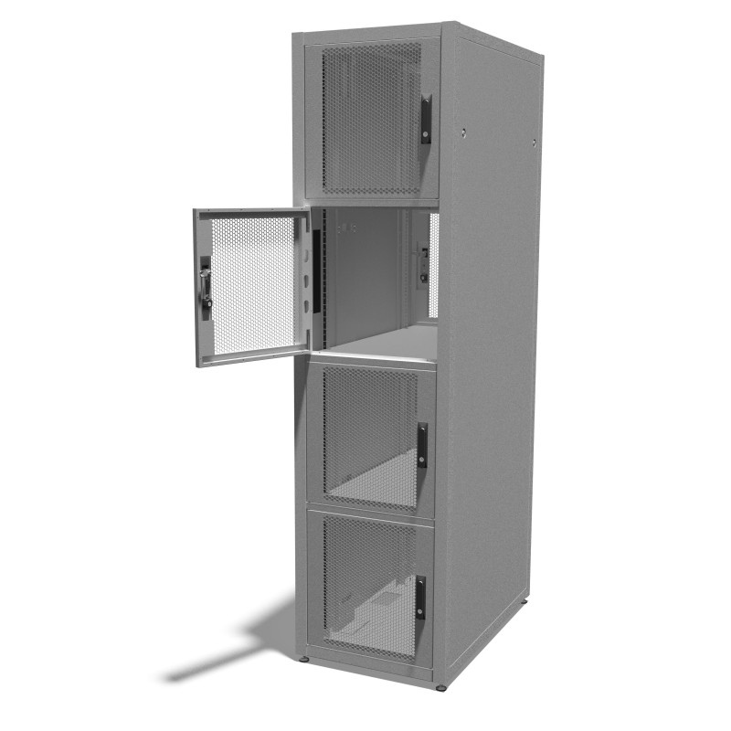 4 Compartment 42u Co-Location Server Cabinet for Data Centres - Each ...