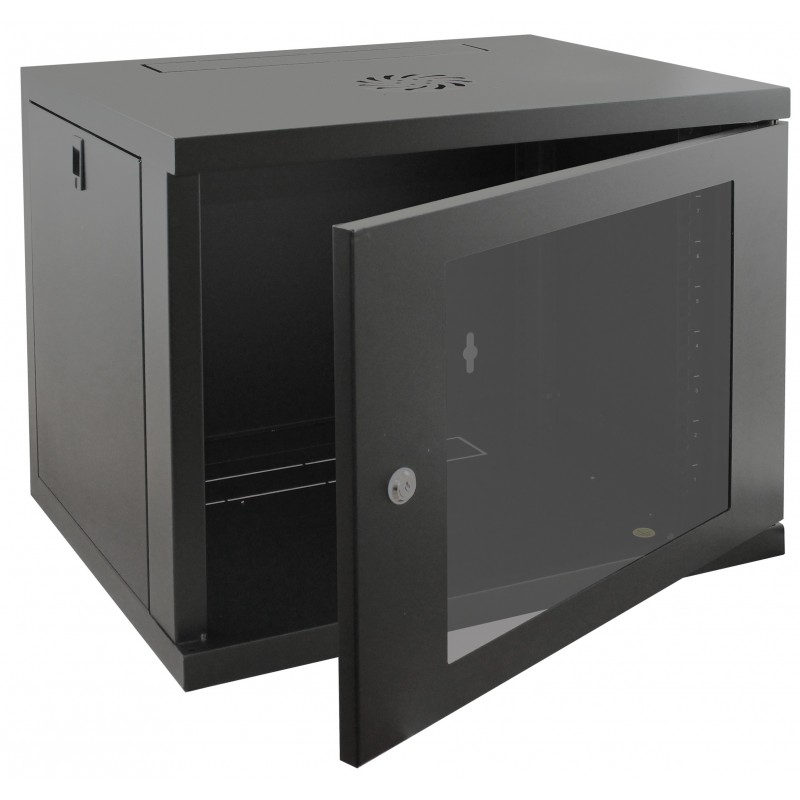 9u 450mm Deep Wall Mounted Data Cabinet In Stock From RackyRax 9u 450mm Deep Wall Mounted Data Cabinet In Stock From RackyRax